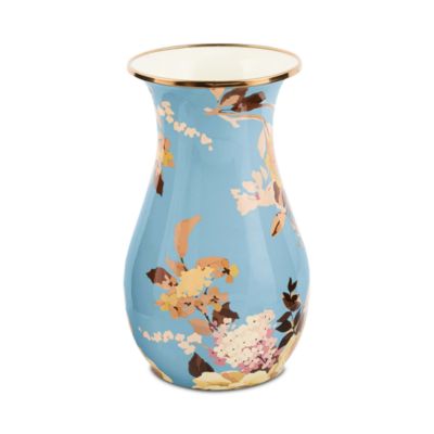 Click here for MacKenzie-Childs Wild Rose Slate Tall Vase prices