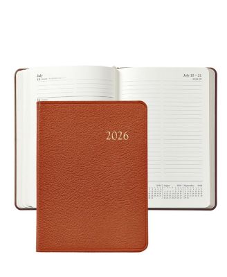 Click here for Graphic Image 2026 Goatskin Leather Weekly Noteboo... prices