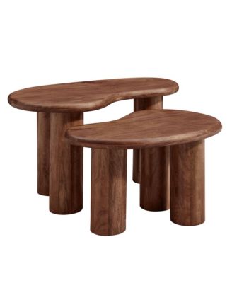 Click here for Modway Hackney Mango Wood Nesting Coffee Table Set prices