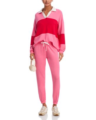 Splits59 Katie Fleece Rugby Top & Sonja Jogger Pants | Bloomingdale's