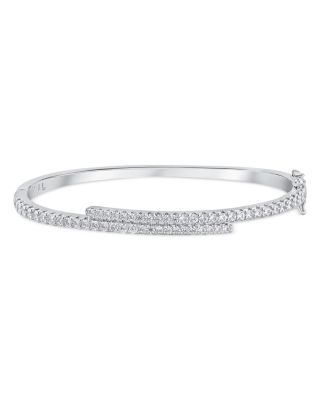 Click here for Kenneth Jay Lane Cubic Zirconia Bypass Bangle Brac... prices