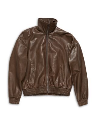 Click here for Acne Studios Leather Funnel Neck Jacket prices