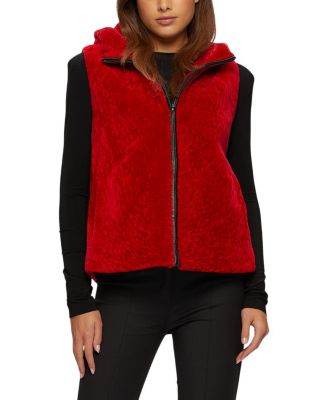 Click here for Gorski Shearling Lamb Zip Vest Hooded Reversible T... prices