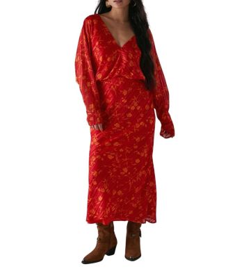 Click here for Warehouse Petite Shadow Stripe Neck Midi Dress prices