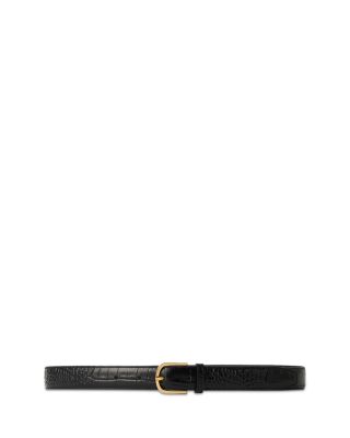 Click here for Toteme Womens Slim Croco Embossed Leather Belt prices