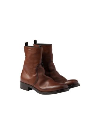 Click here for Prada Mens Leather Zipper Boots prices