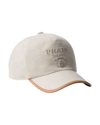Click here for Prada Linen Blend Baseball Cap prices