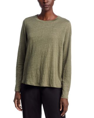 Click here for Eileen Fisher Long Sleeve Linen Tee prices