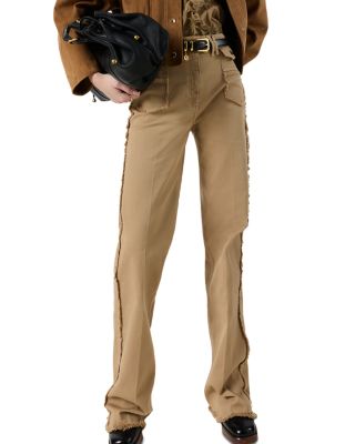 Click here for Gerard Darel Anna Fray Trim Flared Pants prices