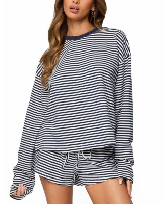 Click here for Edikted Jainee Striped Long Sleeve T Shirt prices