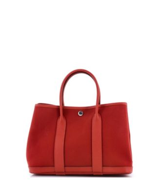 Click here for Pre-Owned HERMES 30 Garden Party Tote Toile and Le... prices