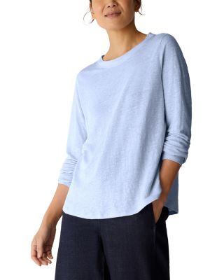 Click here for Eileen Fisher Petite Long Sleeve Linen Tee prices