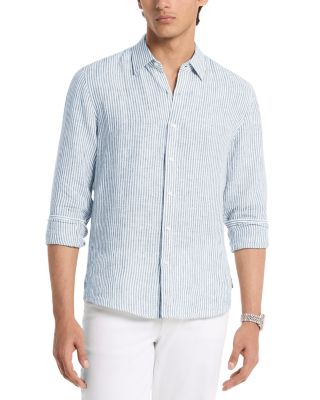 Click here for Michael Kors Long Sleeve Stripe Linen Shirt prices