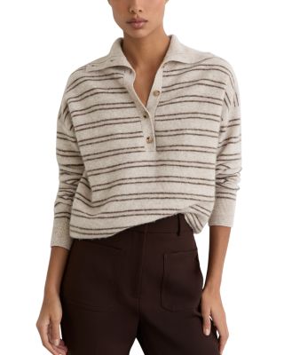 Click here for Reiss Evana Wool & Cashmere Collared Sweater prices