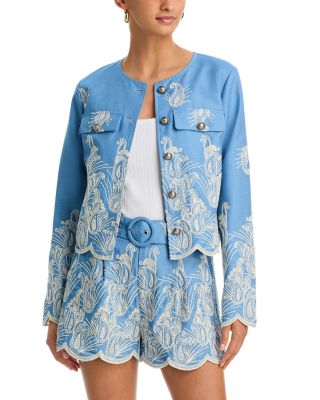 Click here for Aqua Embordered Blazer - Exclusive prices