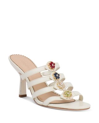 Click here for Cinq a Sept Womens Emmy Crystal Flower Heeled Sand... prices