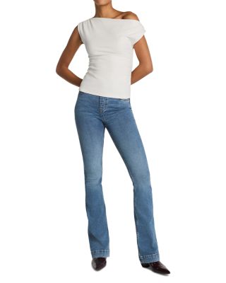 Click here for Spanx Ribbed Knit Off The Shoulder Ruched Top prices