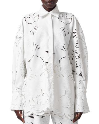 Click here for Giuseppe Di Morabito Broderie Anglaise Oversize Sh... prices