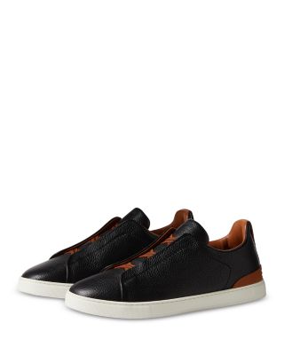 Click here for Zegna Mens Deerskin Triple Stitch Low Top Sneakers prices
