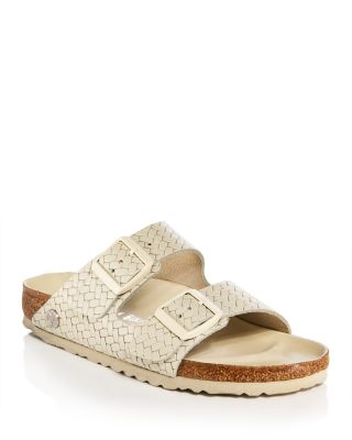Click here for Birkenstock Womens Arizona Woven Embossed Slide Sa... prices