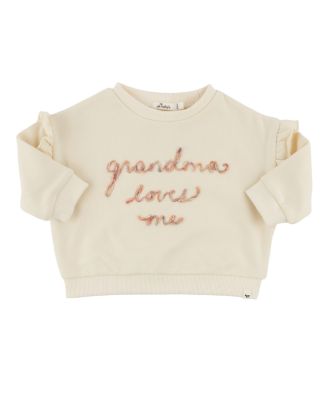 Click here for oh baby! Girls Ruffle Slouch Grandma Loves Me Swea... prices