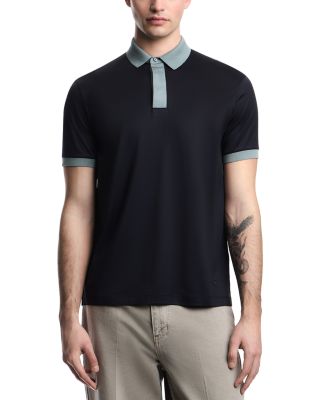 Click here for Emporio Armani Contrast Hem Cotton Blend Polo Shir... prices