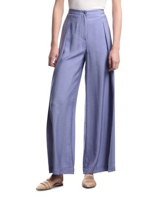 Click here for Emporio Armani Techno Rayon Wide Leg Trousers prices