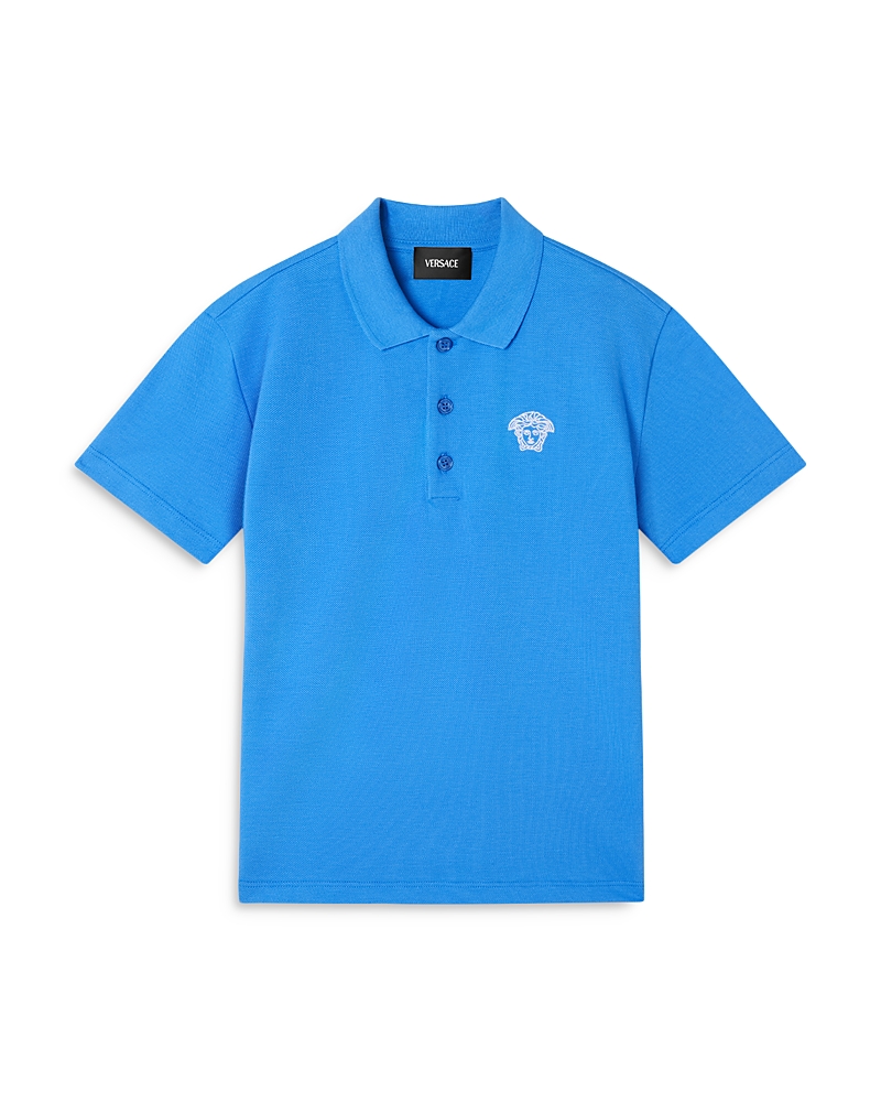Click here for Versace Boys Piquet Medusa Outline Logo Polo Shirt... prices