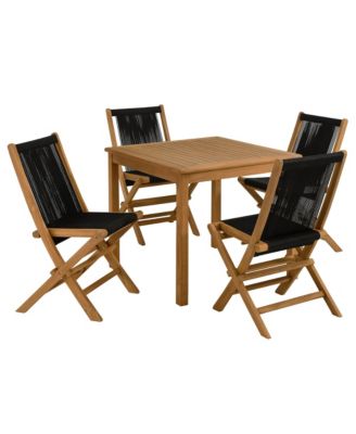 Click here for Modway Vienna Outdoor Patio Teak Wood Dining Set w... prices