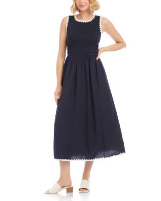 Click here for Karen Kane Sleeveless Edge Stitch Contrast Midi Dr... prices