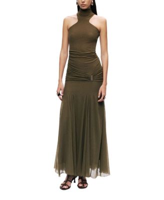 Click here for Nocturne Halter Neck Draped Maxi Dress prices