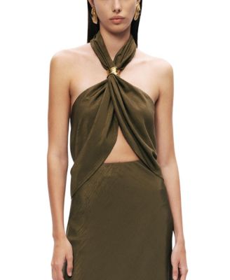 Click here for Nocturne Twist Halter Neck Bustier prices