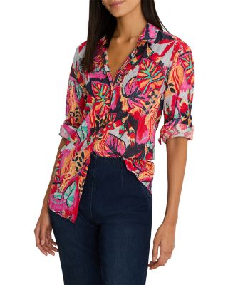 Click here for Nic+Zoe Plus Kauai Garden Crinkle Shirt prices