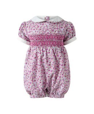 Click here for Rachel Riley Girls Ditsy Floral Smocked Babysuit -... prices