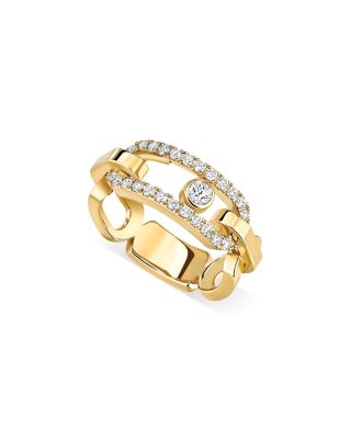 Click here for Messika Move Link Diamond Link Ring in 18K Yellow... prices