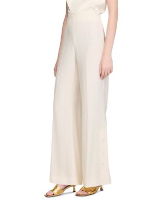 Click here for Sandro Tobias Buttoned Slit Straight Leg Trousers prices