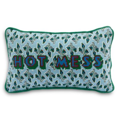 Click here for Furbish Studio Hot Mess Needlepoint Pillow  15 x 9 prices
