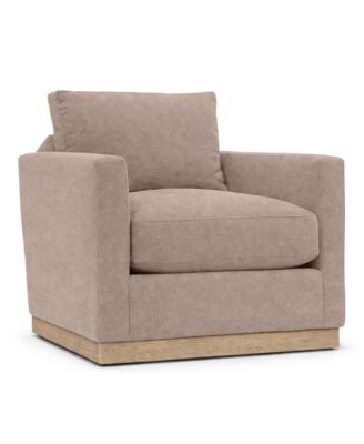 Hudson Park Collection Inwood Fabric Swivel Chair - Exclusive