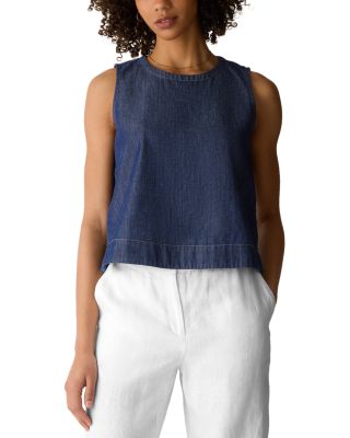Click here for Eileen Fisher Round Neck Sleeveless Top prices