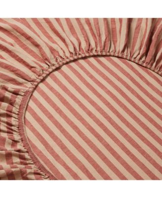 Click here for Piglet in Bed Pembroke Stripe Linen Fitted Sheet... prices