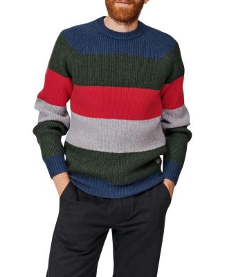 Click here for Aubin Pitt Block Stripe Crew Neck Sweater prices