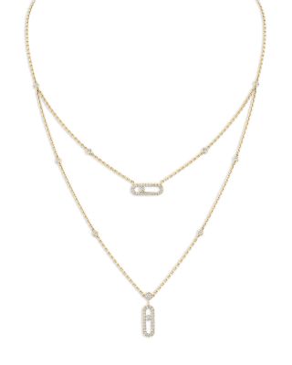 Click here for Messika 18K Yellow Gold Diamond Move Uno Layered N... prices