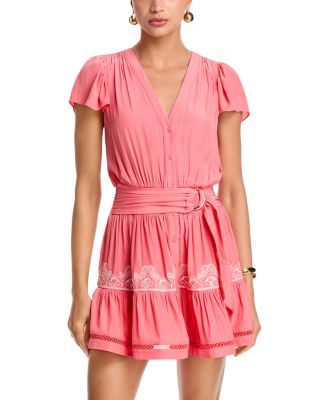 Click here for Ramy Brook Aster Belted Mini Dress prices