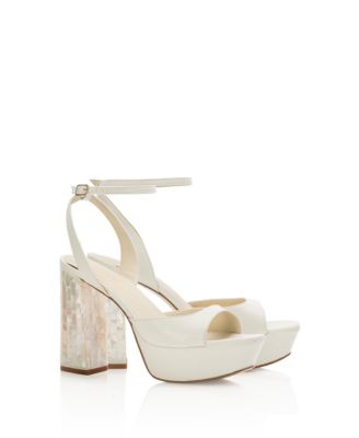Click here for Freya Rose Womens Margot Ankle Strap Pearl Platfor... prices