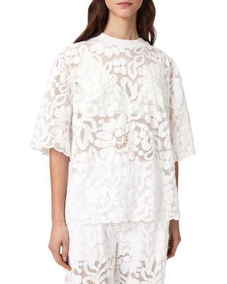 Click here for Allsaints Amelie Lace Tee prices