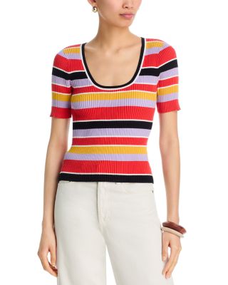 Click here for Toccin Kenzie Ribbed Scoop Neck Top prices