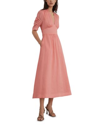 Click here for Reiss Petites Poppy Midi Dress prices