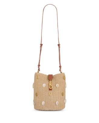 Rebecca Minkoff Megan Small Seashell Raffia Bucket Bag | Bloomingdale's ...