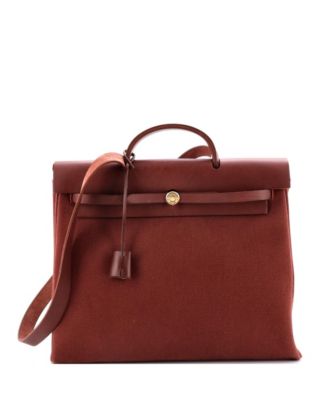 Click here for Pre-Owned HERMES Mm Herbag Toile and Leather prices