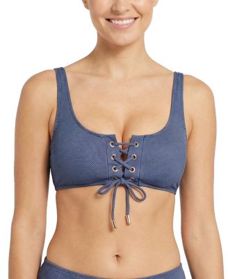 Click here for Change of Scenery Samara Underwire Denim Bikini To... prices